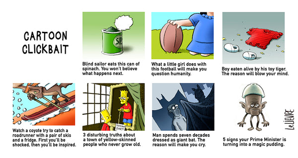 Cartoon clickbait – Glen Le Lievre
